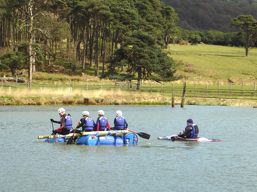 Raft building for Corporate and Team Building Events in Wales